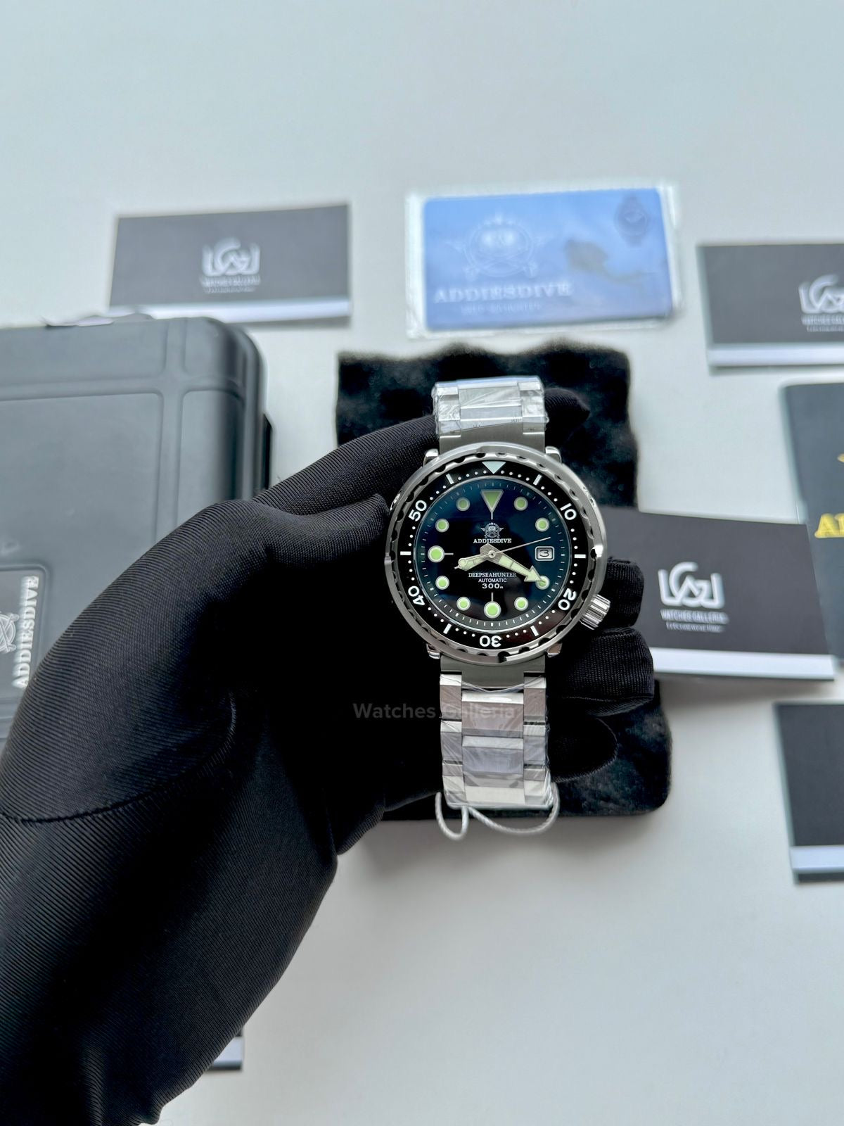 Addiesdive Tuna Deep Sea Hunter Diver Automatic Watch (Black) MY-H5 ...