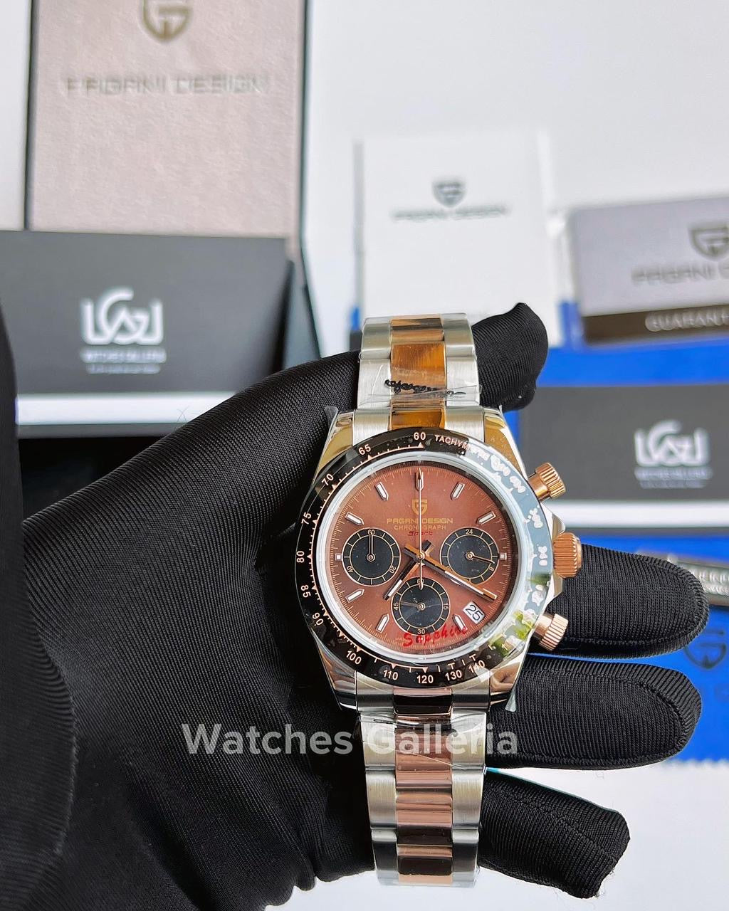 Pagani Design Daytona Quartz (Two Tone Chocolate) PD1644 – Watches Galleria